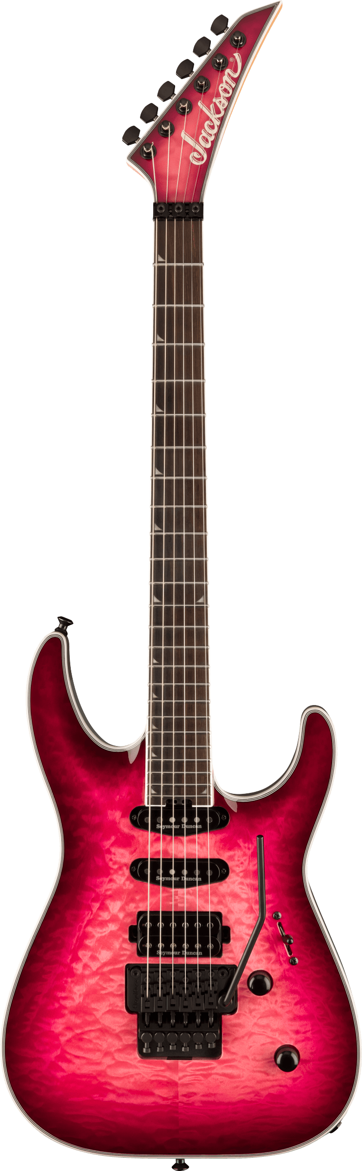 Jackson Pro Plus Series Soloist™ SLA3Q, Ebony Fingerboard, Fuschia Bur
